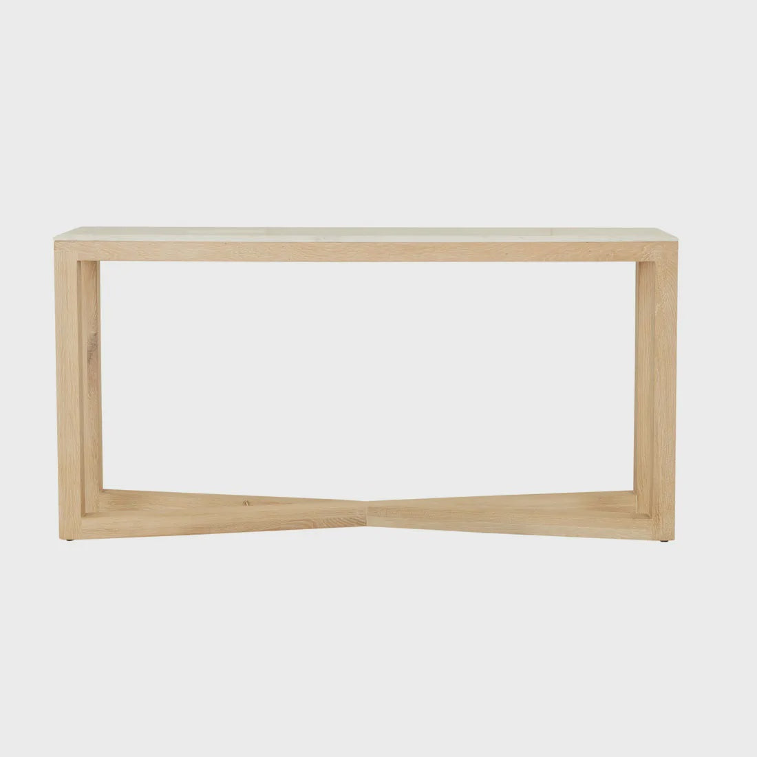 GlobeWest | Eyre Console Table - White Marble - Wirebrushed Oak – OSCAR ...